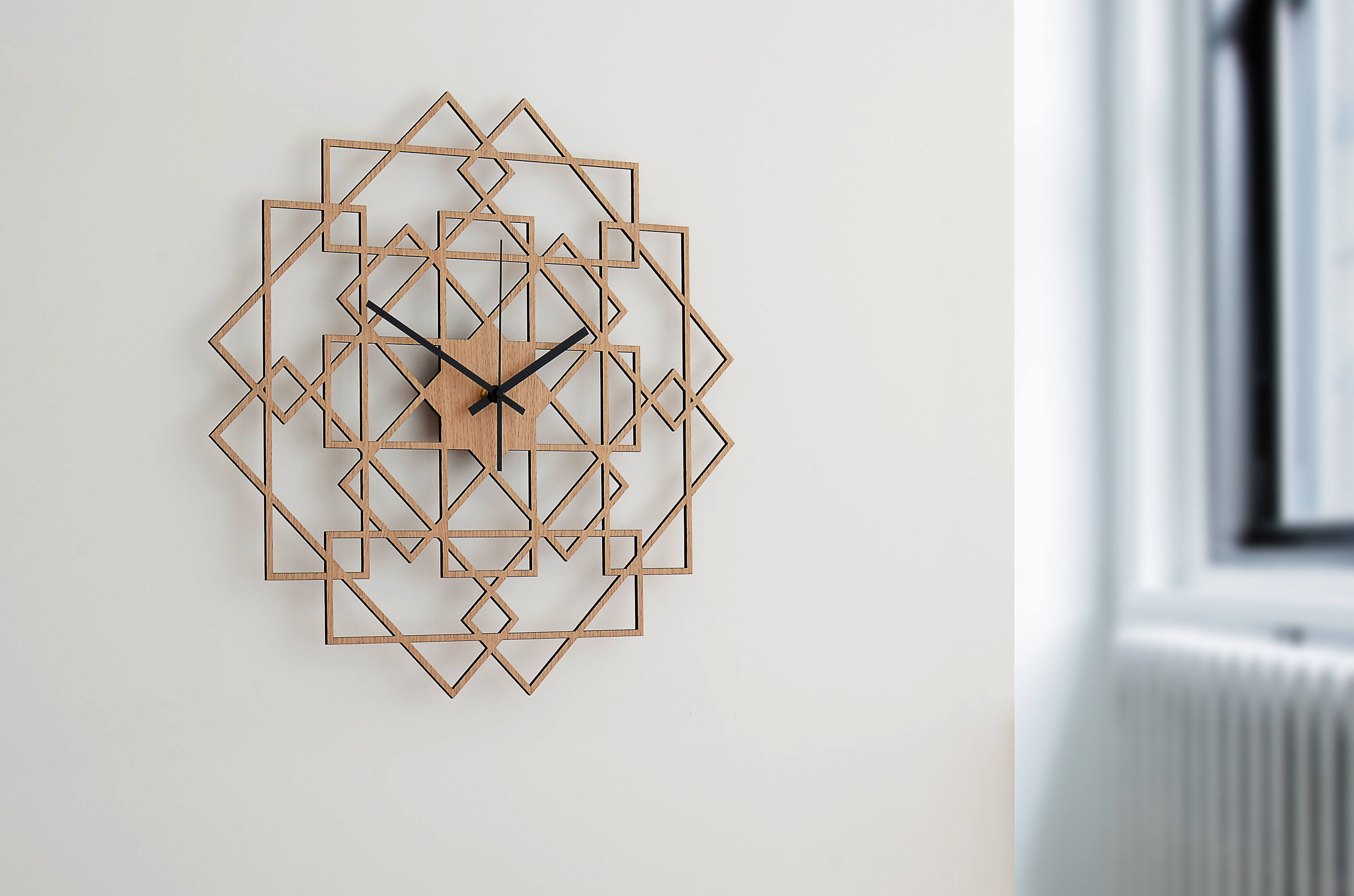 Square Wall Clock Wood Wall Clock House Wall Decor Rustic | Etsy