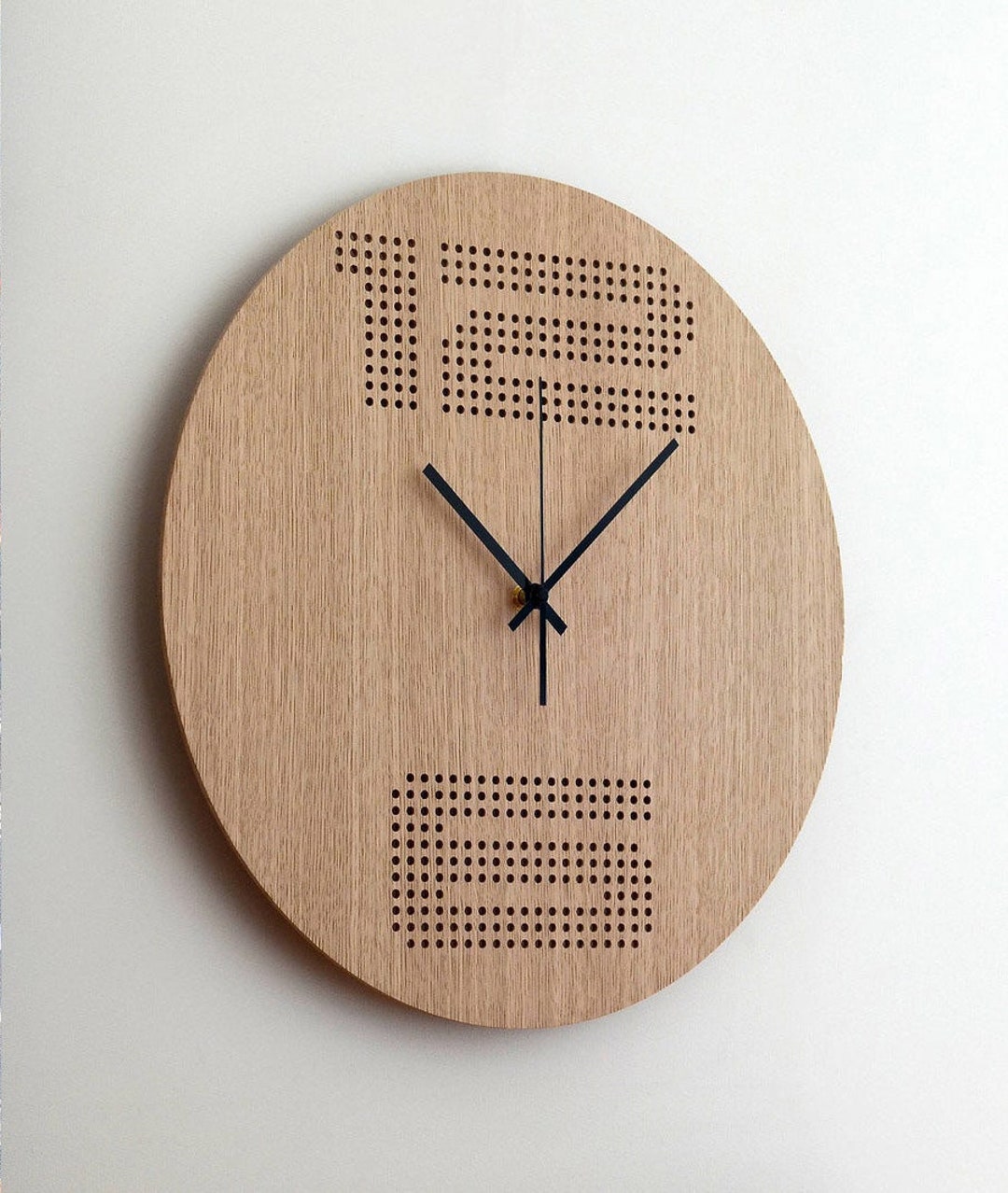 Large Modern Wooden Wall Clock - Minimalist New Home Accent ...