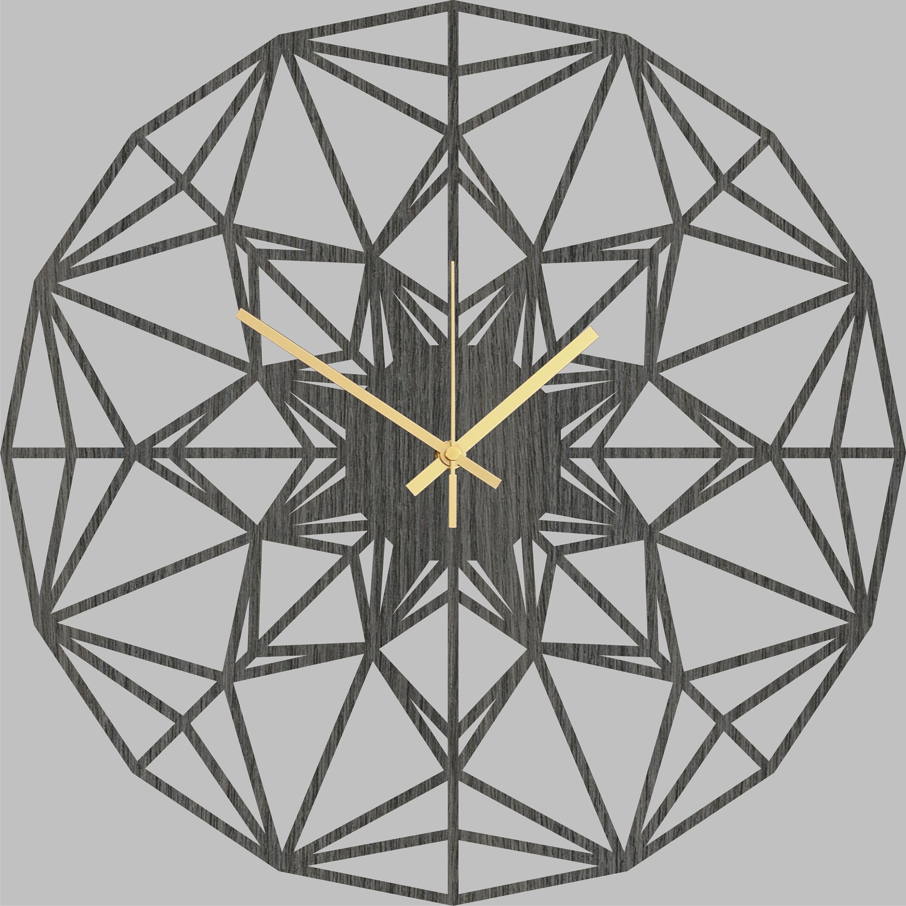 Modern Home Decor Handmade Geometrical Wooden Wall Clock | Etsy