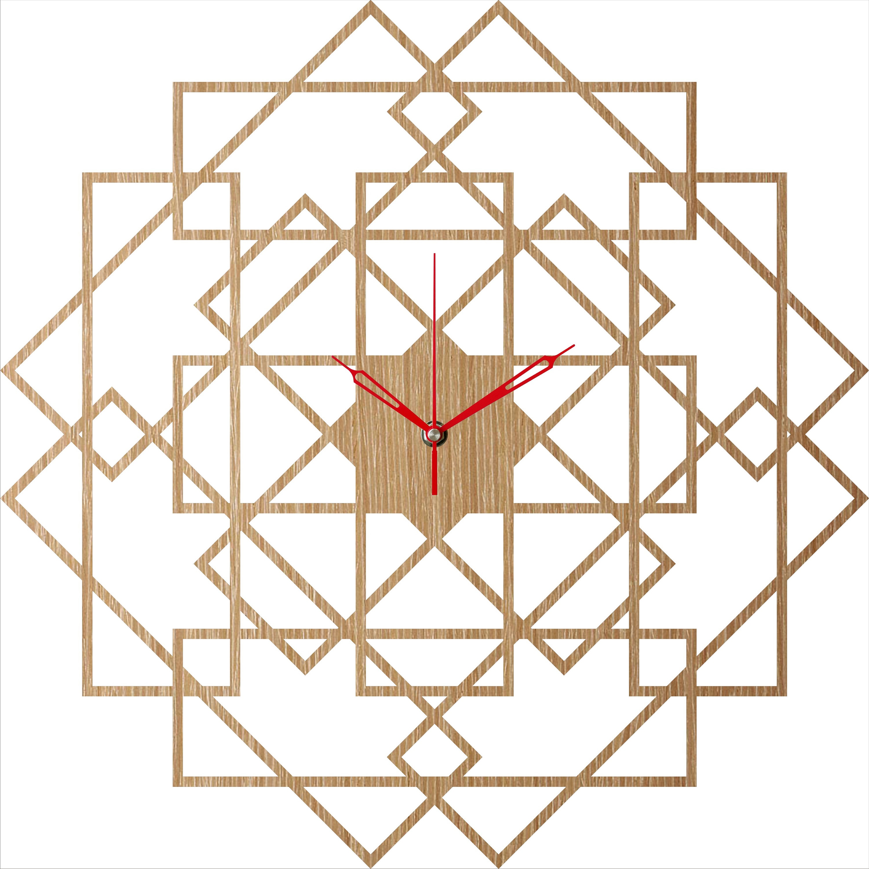 Square Wall Clock Wood Wall Clock House Wall Decor Rustic | Etsy