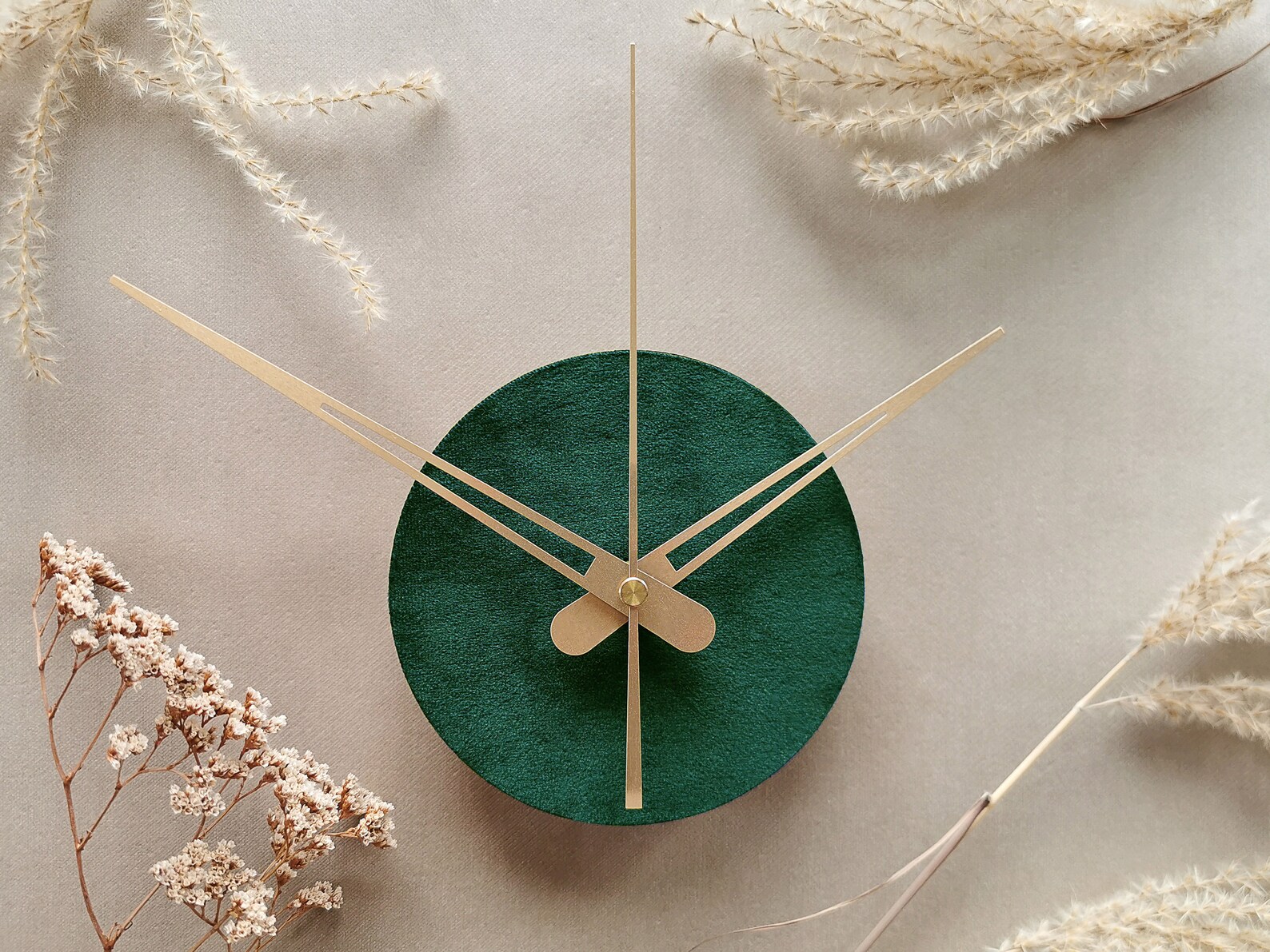 Small Round Velvet Wall Clock Decorative Mini Wall Clock - Etsy