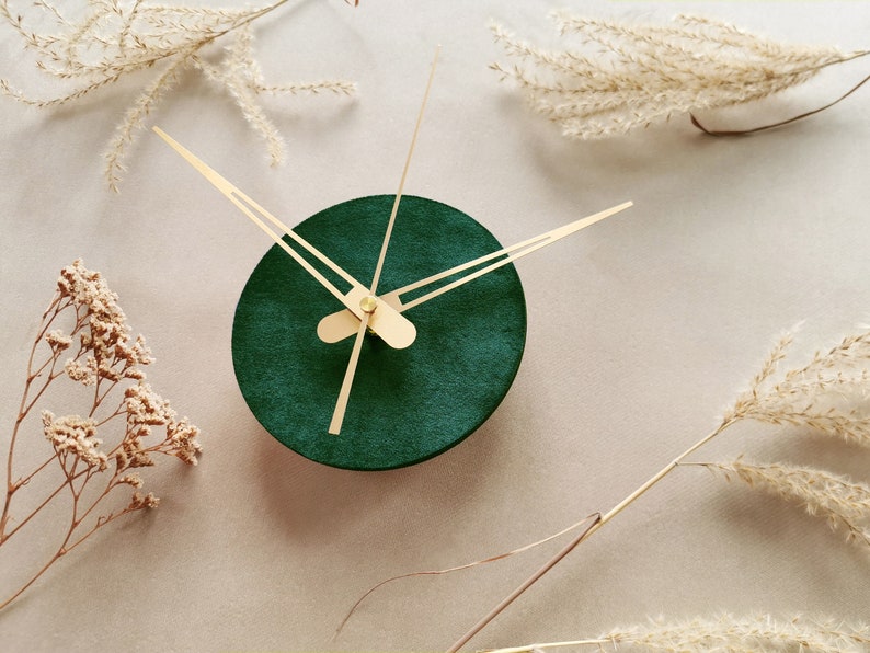 Compact Wall Clock Green Colour Decorative Small and - Etsy