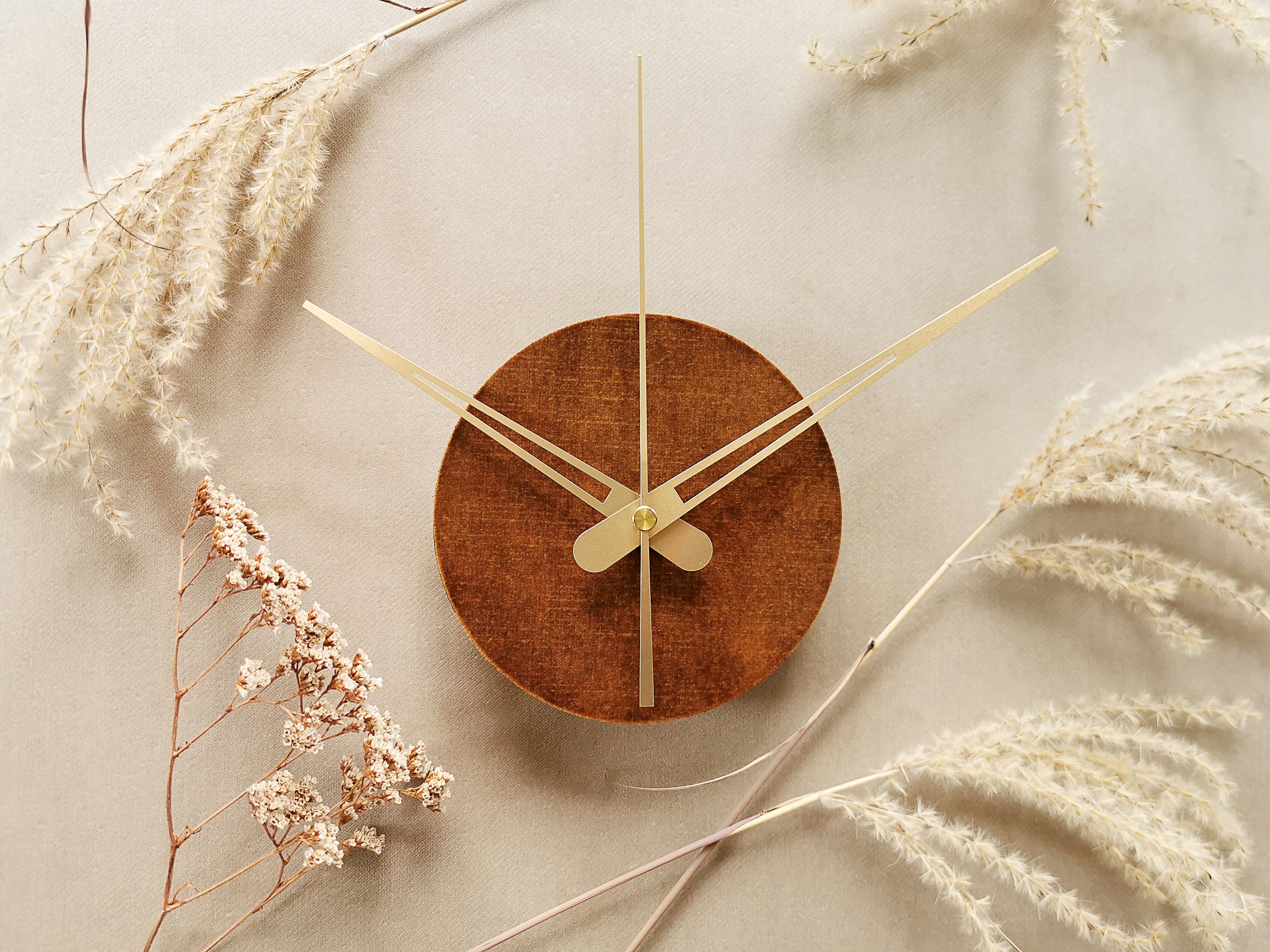 Elegant and Unique Small Wall Clock in Rust Color Simple | Etsy