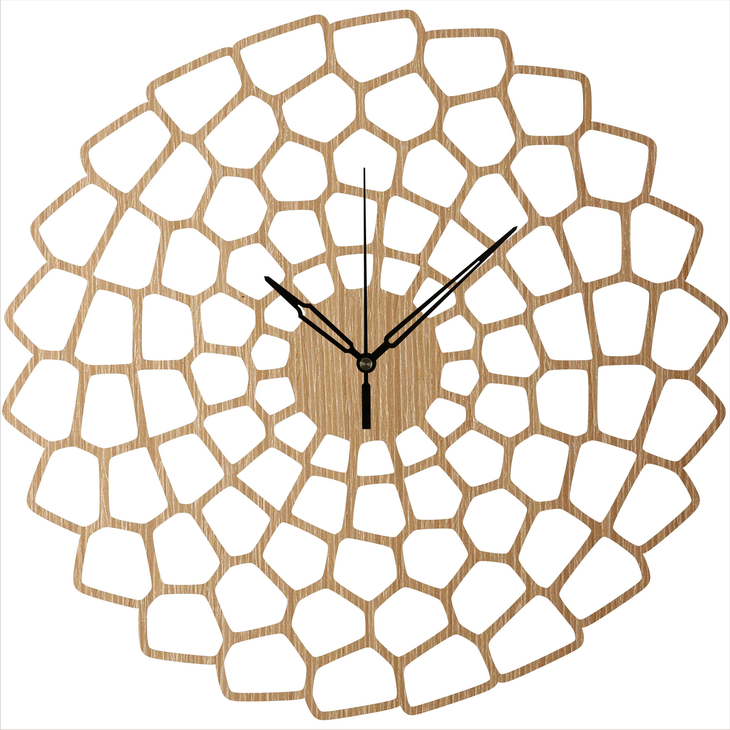 17" Wall Clock - Large Wall Clock, Home Decor, Wooden Clock, Modern ...