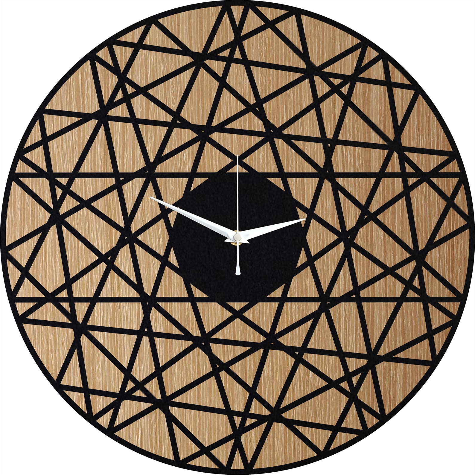 Wedding Gift - Black Wall Clock - Felt and Wood Clock, Gift for Couple ...