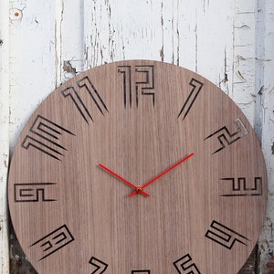 Rustic Wooden Wall Decor Modern Wall Clock with Numbers Wall | Etsy