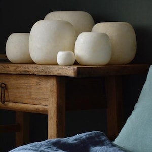 White Alabaster Stone Candle Holder, Egyptian Alabaster, Tea Light ...