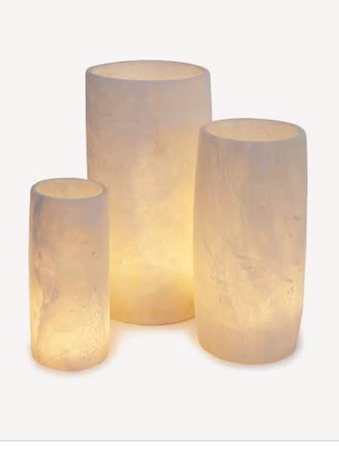 ALABASTER Handcrafted CANDLE HOLDER White Alabaster Candle - Etsy