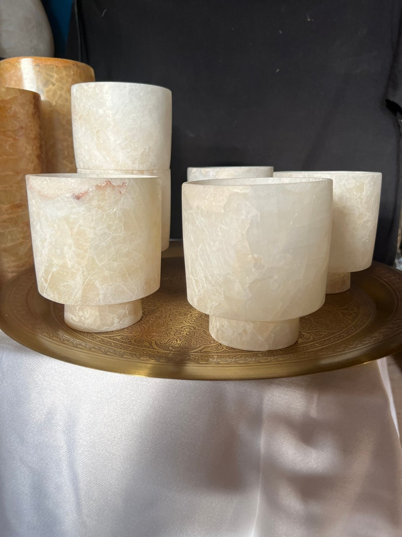 Egyptian White Alabaster Stone Tea Light Candle Holder - Etsy