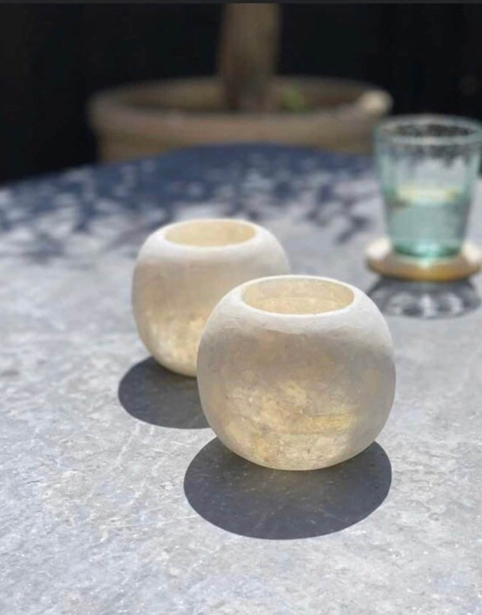 ALABASTER Handcrafted CANDLE HOLDER White Alabaster Candle - Etsy