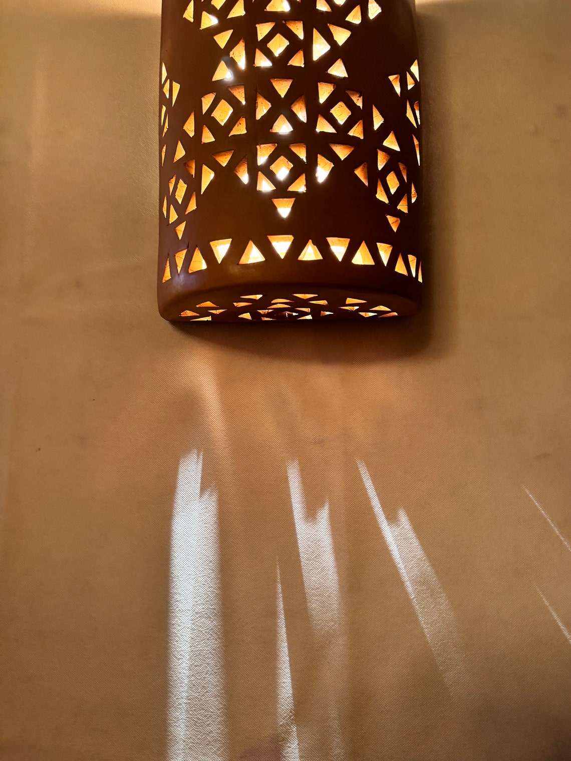 Clay Wall Light , Clay Sconces, Wall Lamp , Handmade Clay Terra Cotta ...