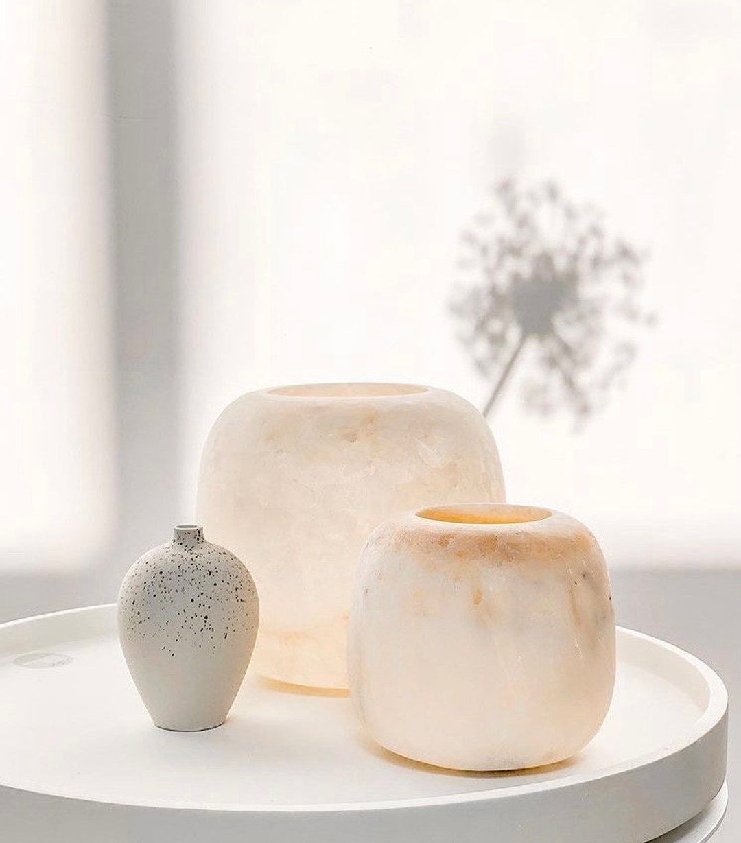 Xlarge 20cm Egyptian White Alabaster, ALABASTER Handcrafted CANDLE ...