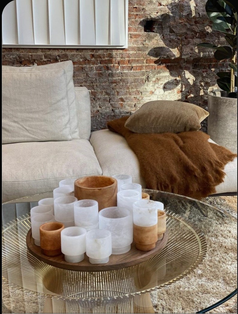 Egyptian White Alabaster Stone Tea Light Candle Holder - Etsy