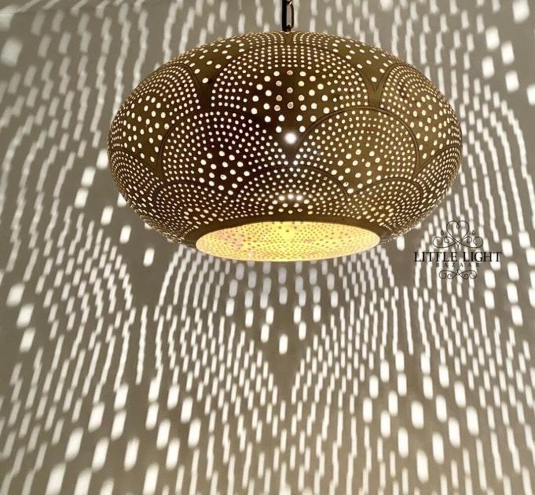Modern Moroccan Chandelier Pendant Lamp. Brass Ceiling Lights. - Etsy