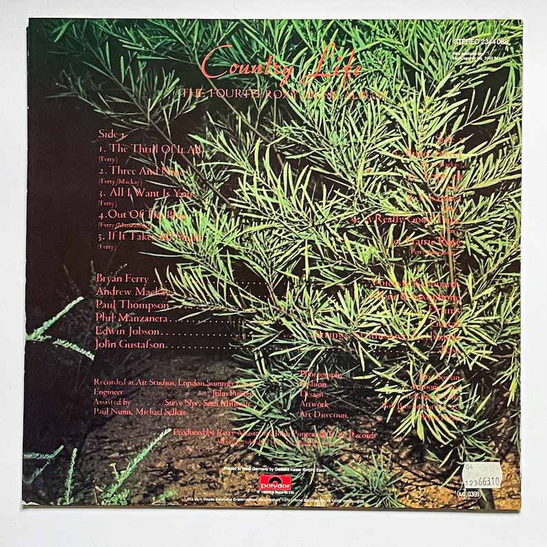 Roxy Music - Country Life / Vinyl Record LP Music Album / 1974 Pop ...