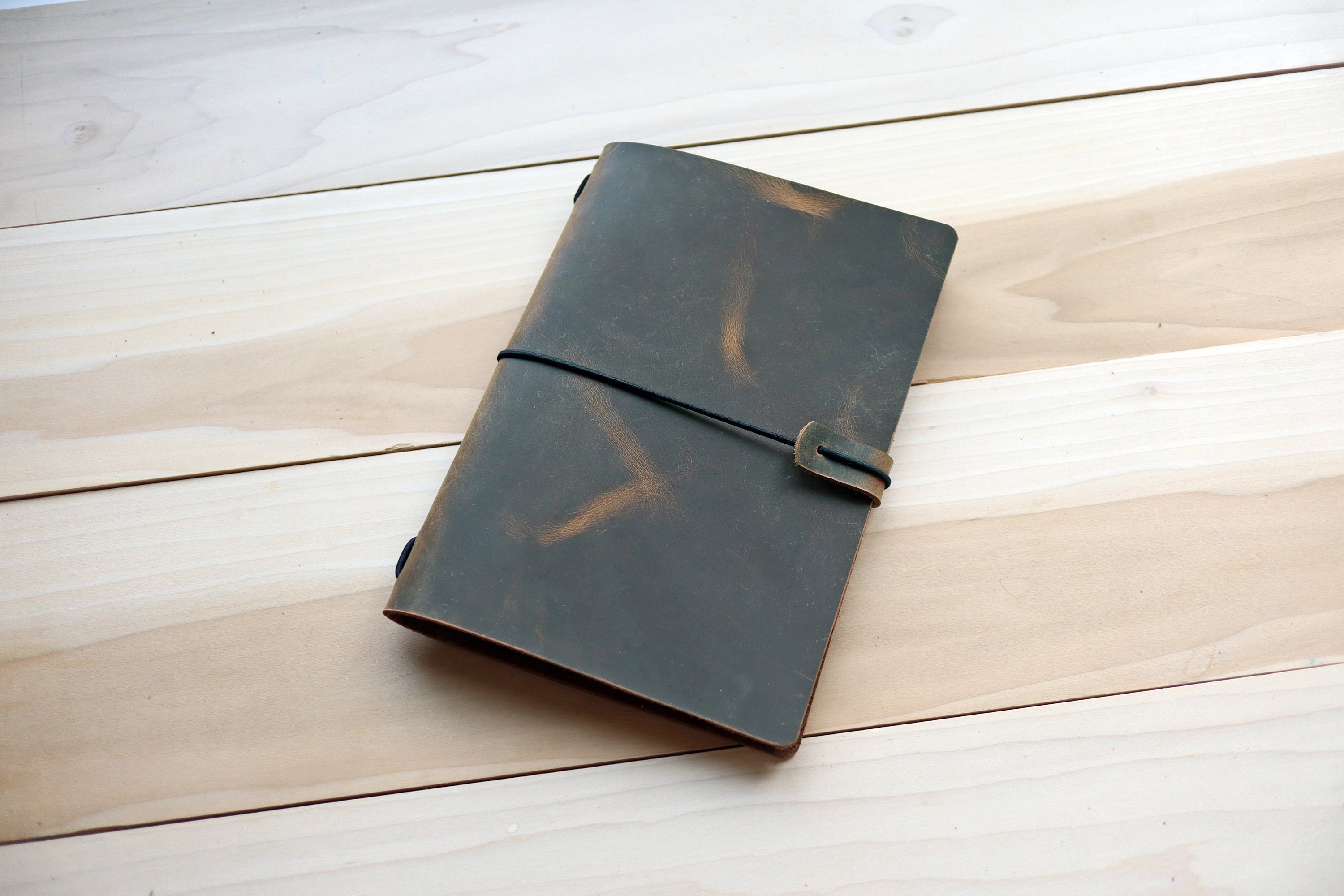Leather Notebook Cover Midori Style Multiple Colors FREE - Etsy
