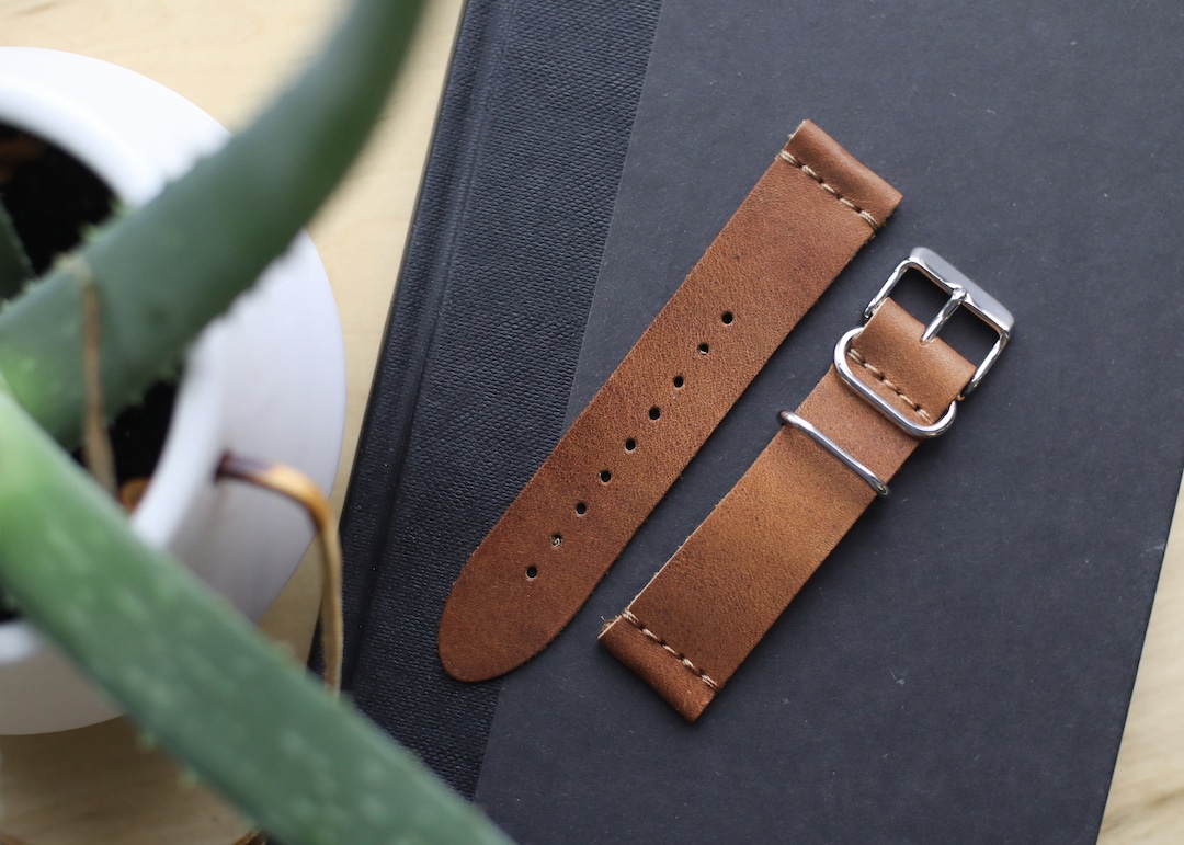 Minimalist Leather Watch Strap Band | Handstitched, Multiple Sizes 18 ...