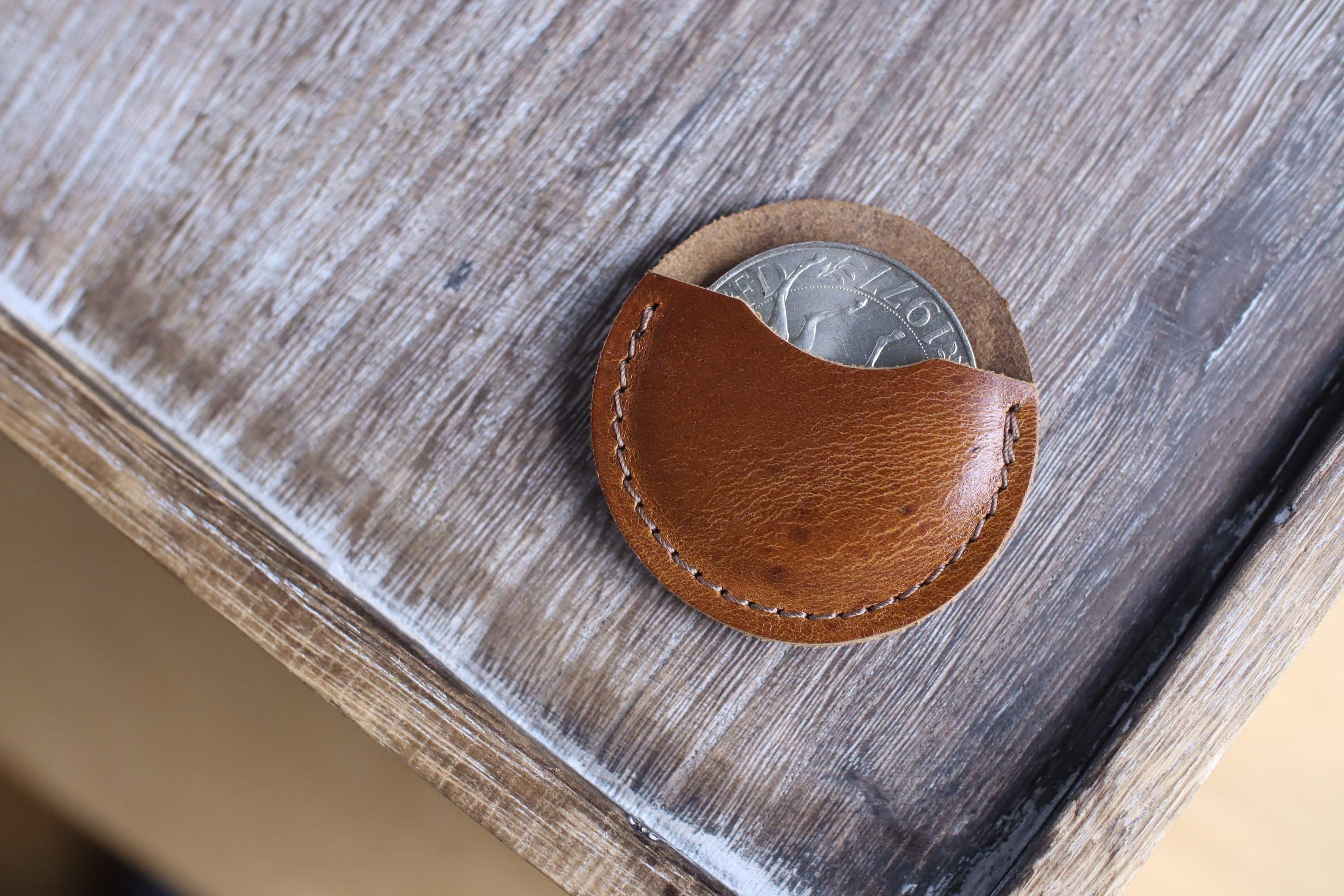 EDC Coin Slip, Personalized: Multiple Colors, Leather Coin Holder ...