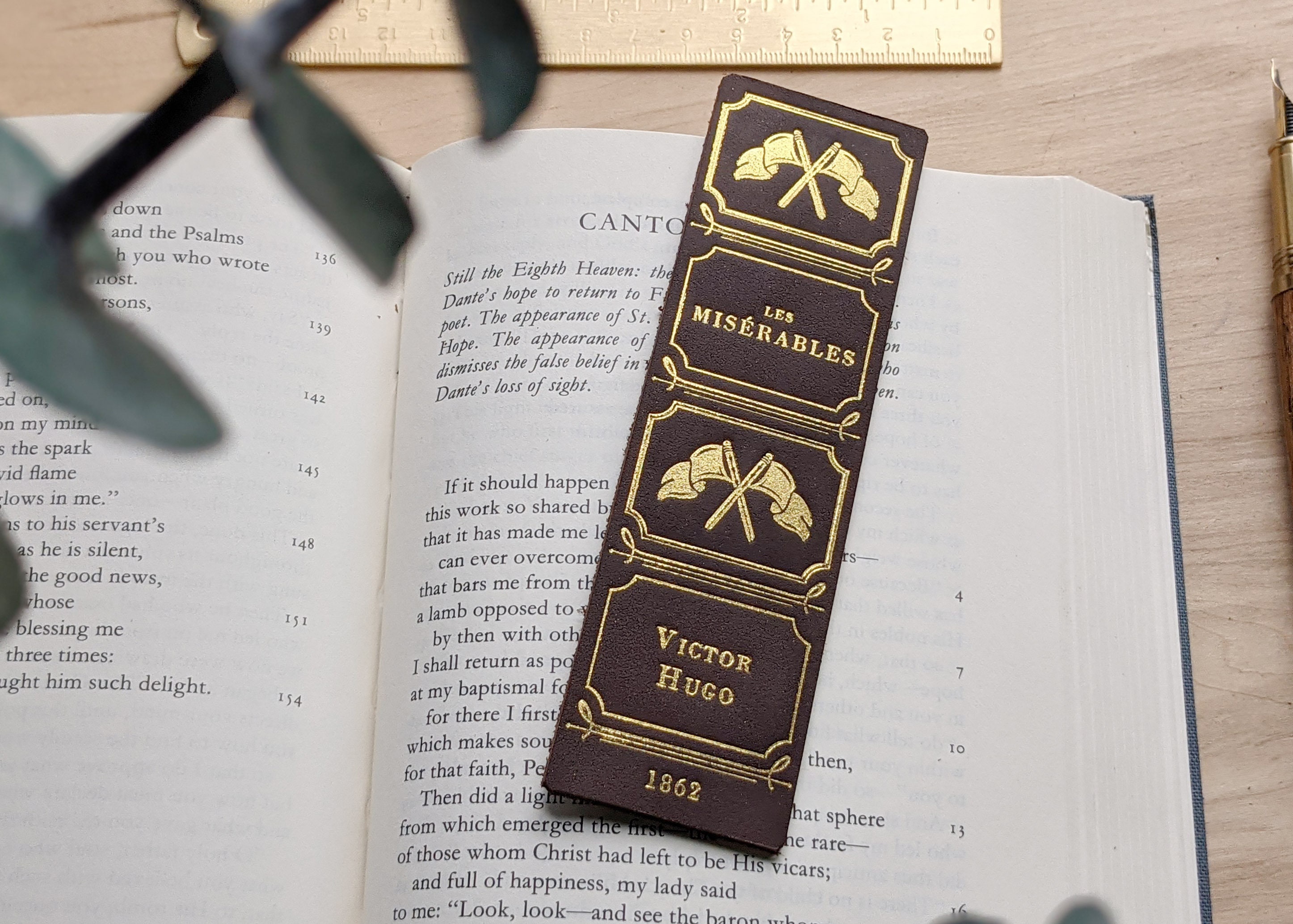 Gold Embossed Leather Bookmark of Classic Books, Pride and Prejudice ...