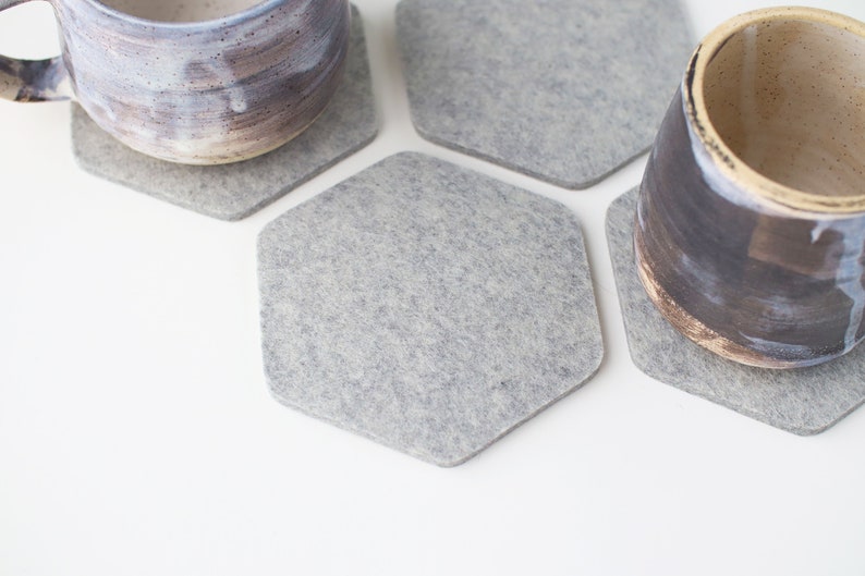 Wool Felt Coasters | Personalized Drink Coaster Set for Gifts ...