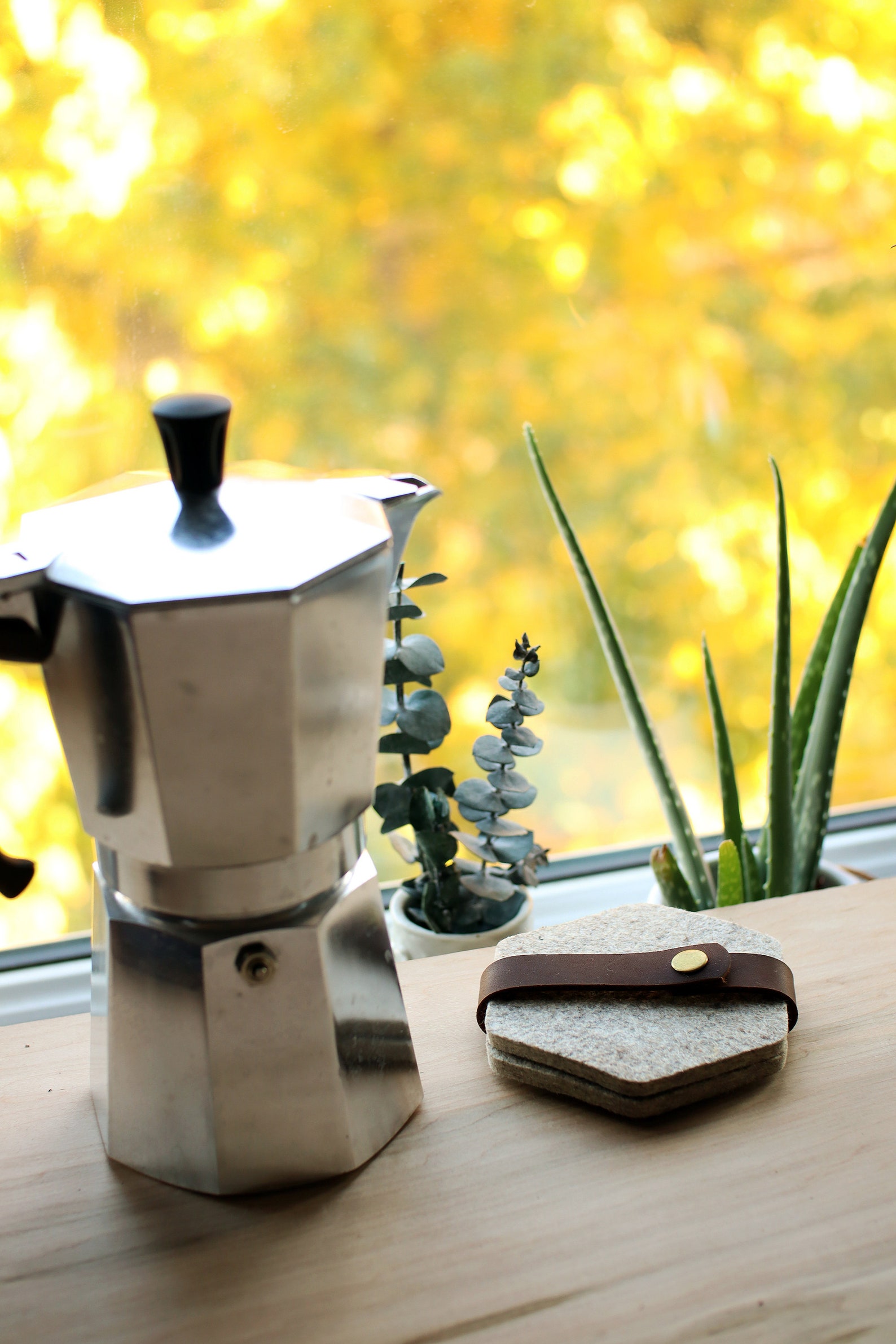 Wool Felt Coasters | Personalized Drink Coaster Set for Gifts ...