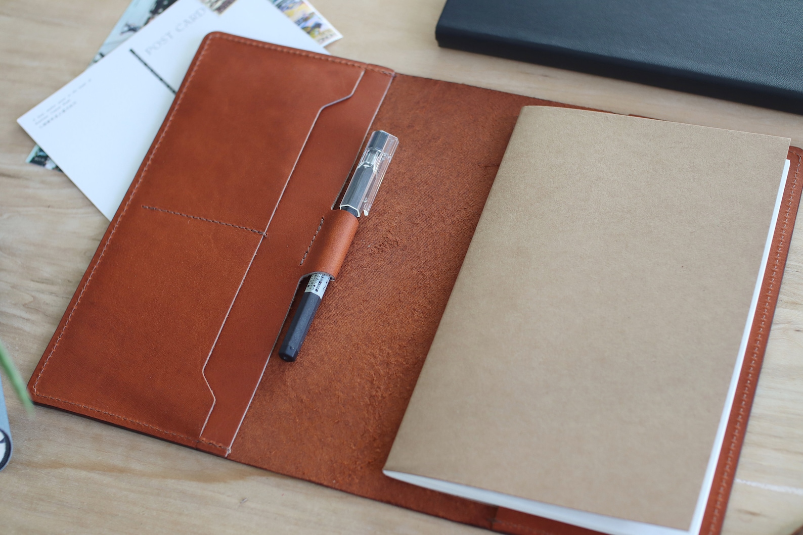 4 Pocket Leather Notebook Journal Cover Personalized for - Etsy