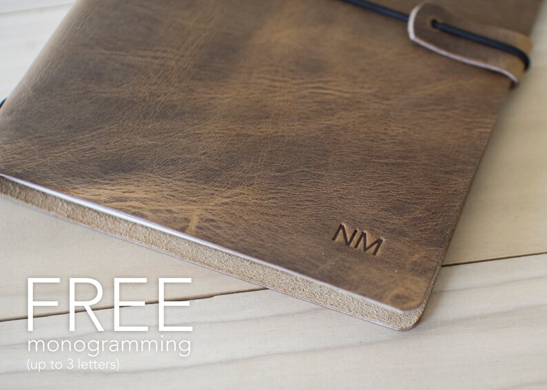 Leather Notebook Cover Midori Style Multiple Colors FREE - Etsy