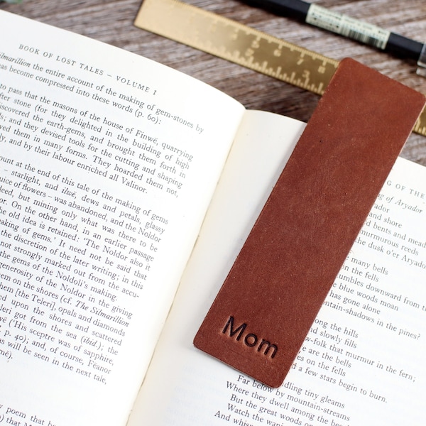 Leather Bookmark - Etsy