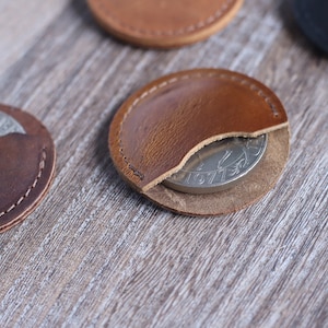 EDC Coin Slip, Personalized: Multiple Colors, Leather Coin Holder ...