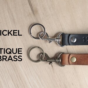 Personalized Leather Keychain With Snap Clip, Fob, Gift, Anniversary ...