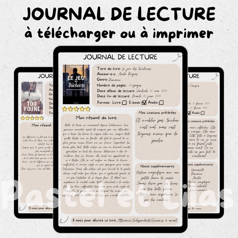 PACK - Reading Journal + My Digital Library No1 & No2 PDF - Reading ...