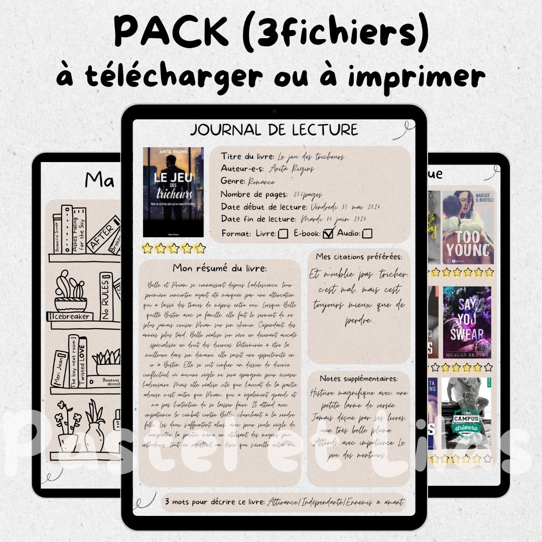 PACK Reading Journal My Digital Library No1 & No2 PDF Reading Digital ...