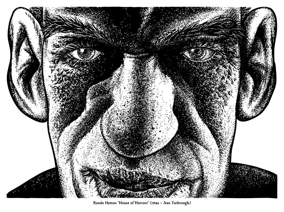 Berhart Portrait of the Actor Rondo Hatton horror Movie - Etsy