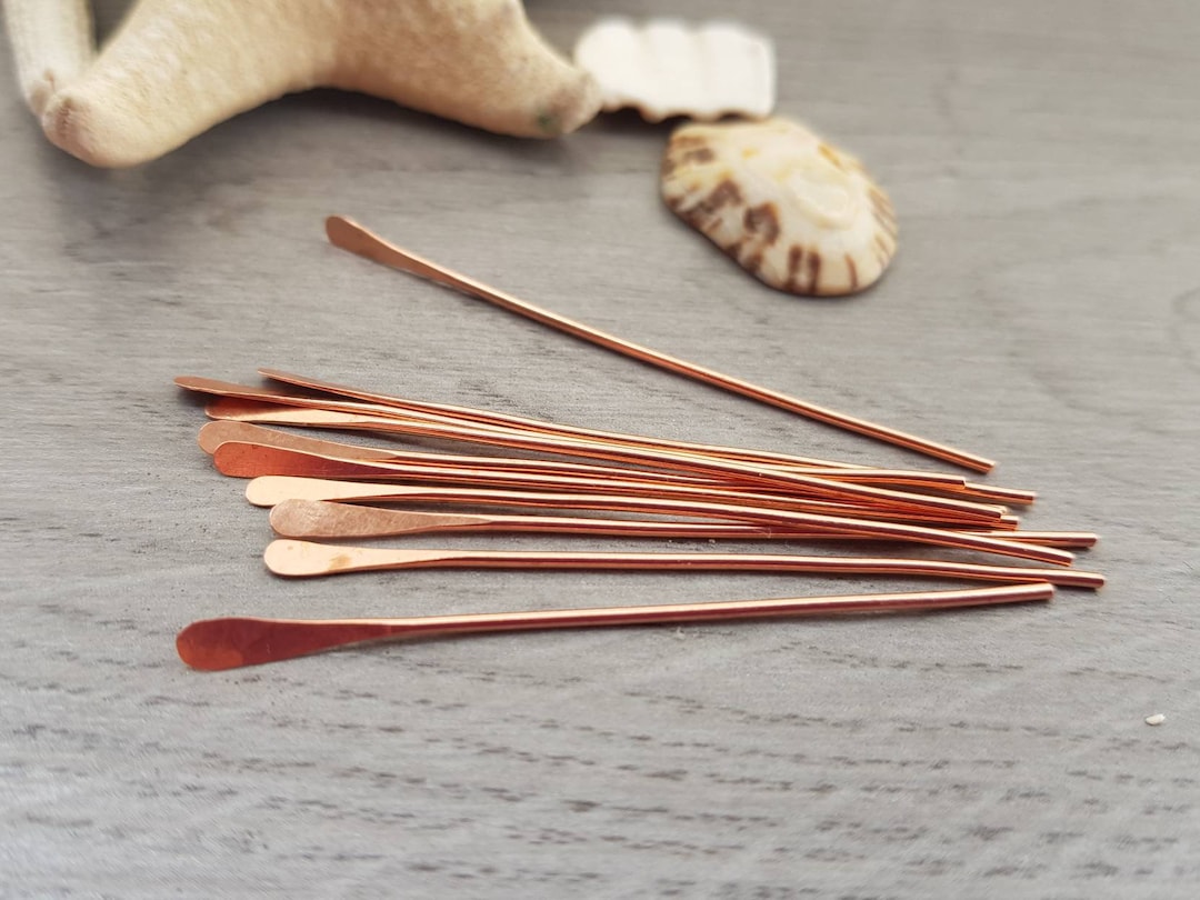 18g (1.0mm) Copper Paddle Pins | 10 Pcs | Choice of Length | Jewellery ...
