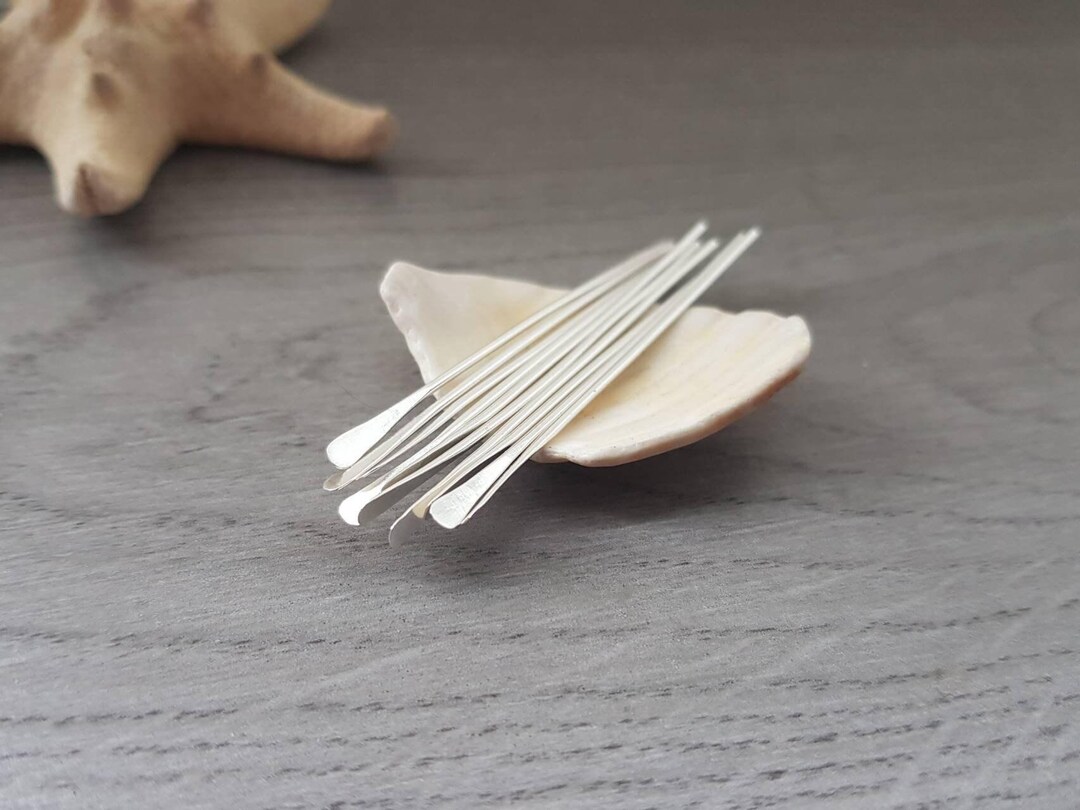 18g Sterling Silver Paddle Pins | 10 Pieces | Jewellery Components - Etsy
