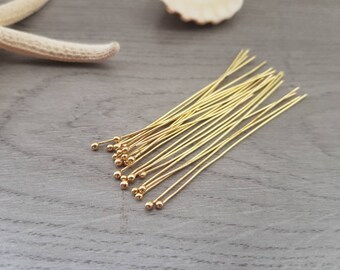 30pcs 14K Gold Filled Headpins Ball Head Pins Cup Head Pin - Etsy