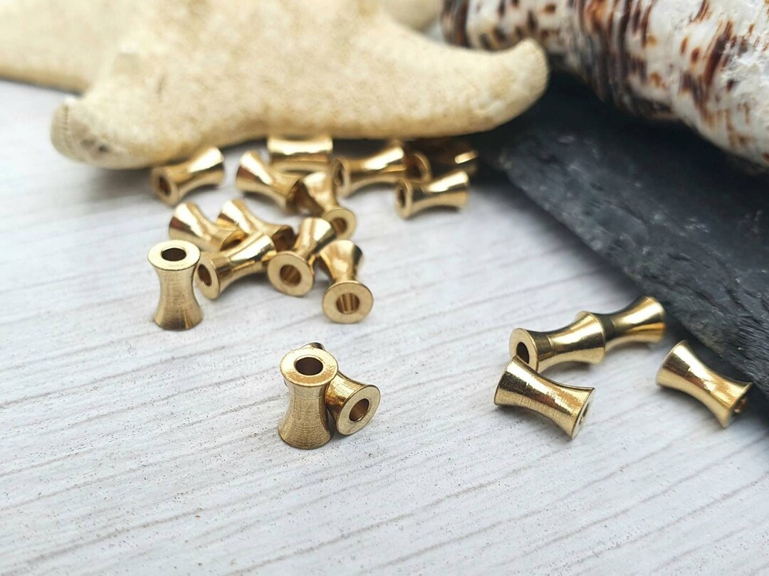 6 X 4mm Raw Brass Concave Tube Beads Brass Tube Beads 20 Pcs - Etsy
