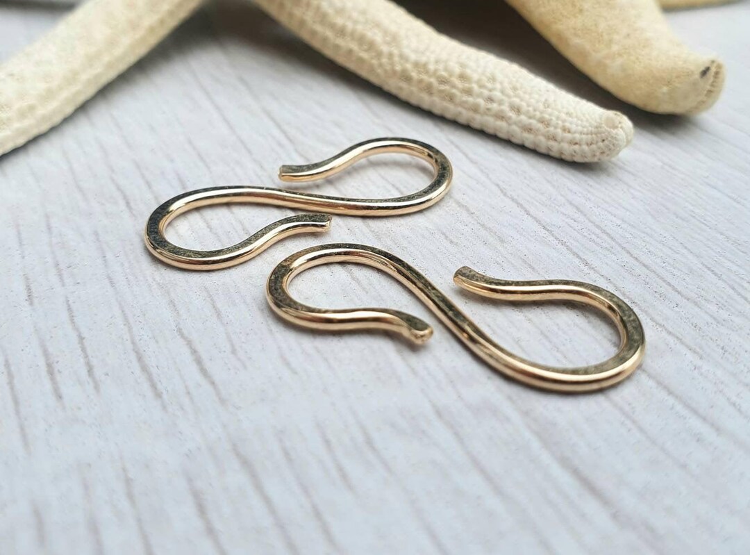 14K Gold Filled S Clasps | Handmade Findings | 16 Gauge | Double Hook ...