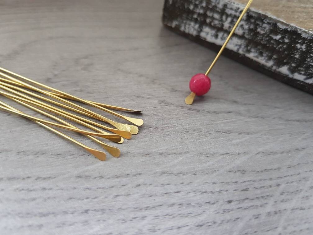 20g 0.8mm Brass Paddle Pins 10 Pcs Choice of Length - Etsy