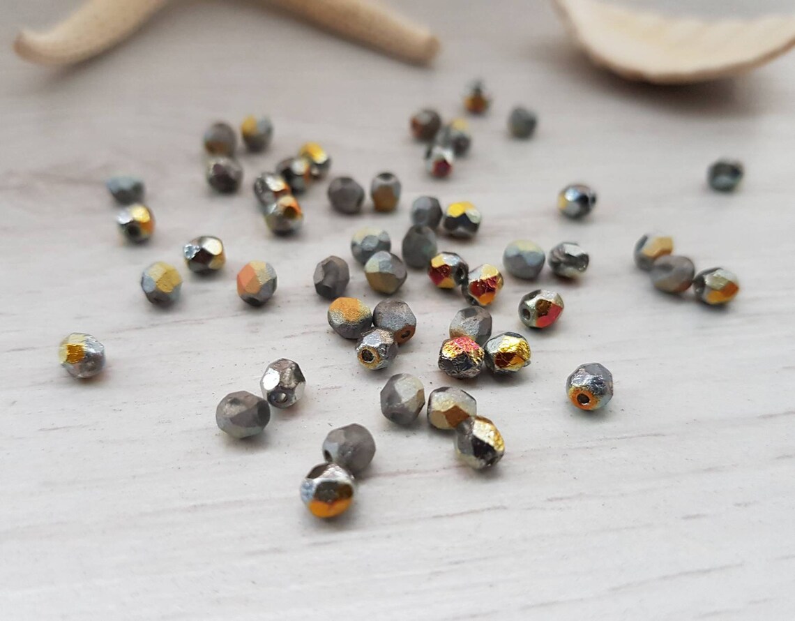 4mm Marea Full Crystal Etched Czech Glass Fire Polish Beads - Etsy UK