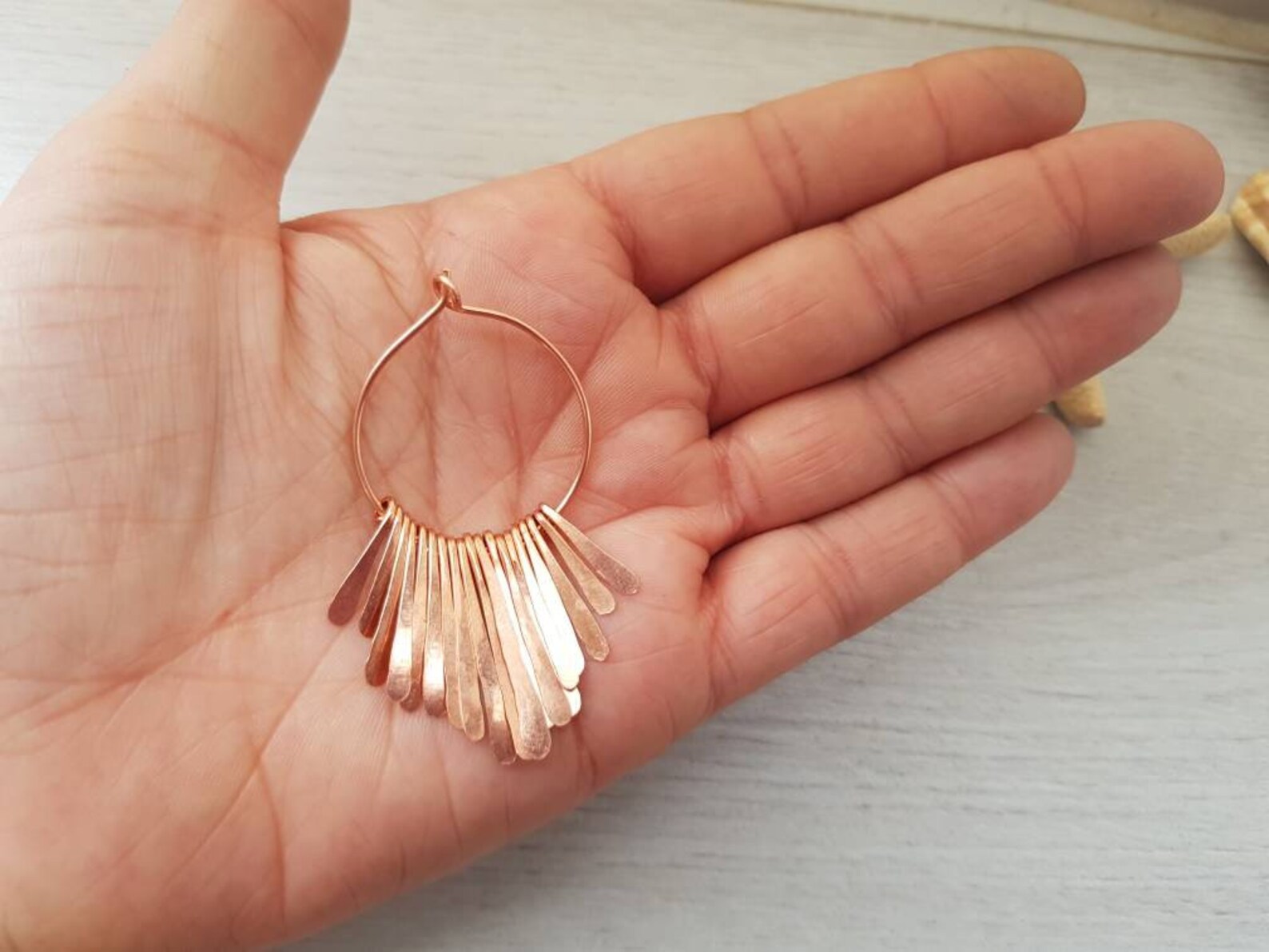 Hammered Paddle Set Graduated Copper Paddle Drops 19 PC | Etsy UK