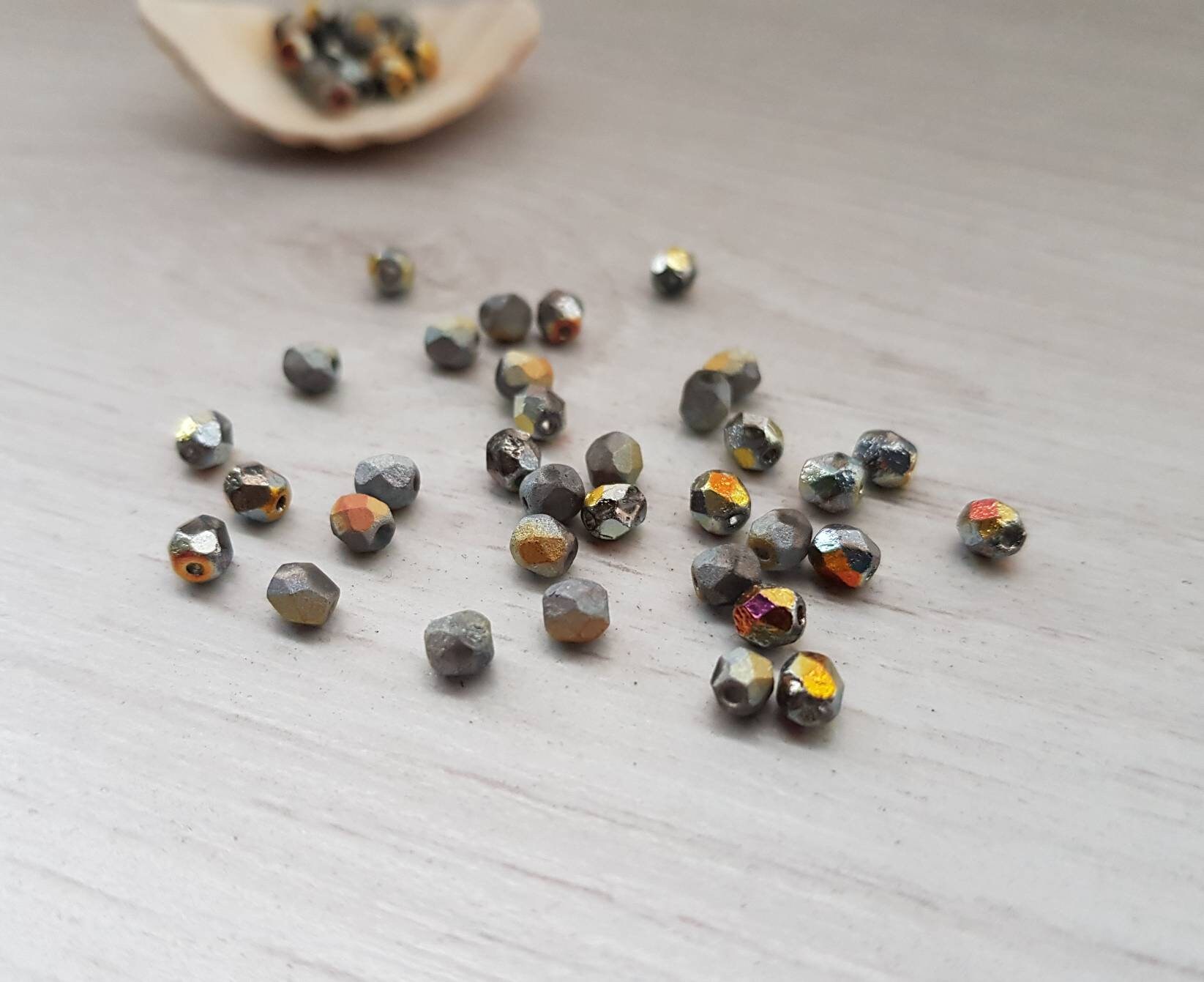 4mm Marea Full Crystal Etched Czech Glass Fire Polish Beads - Etsy UK