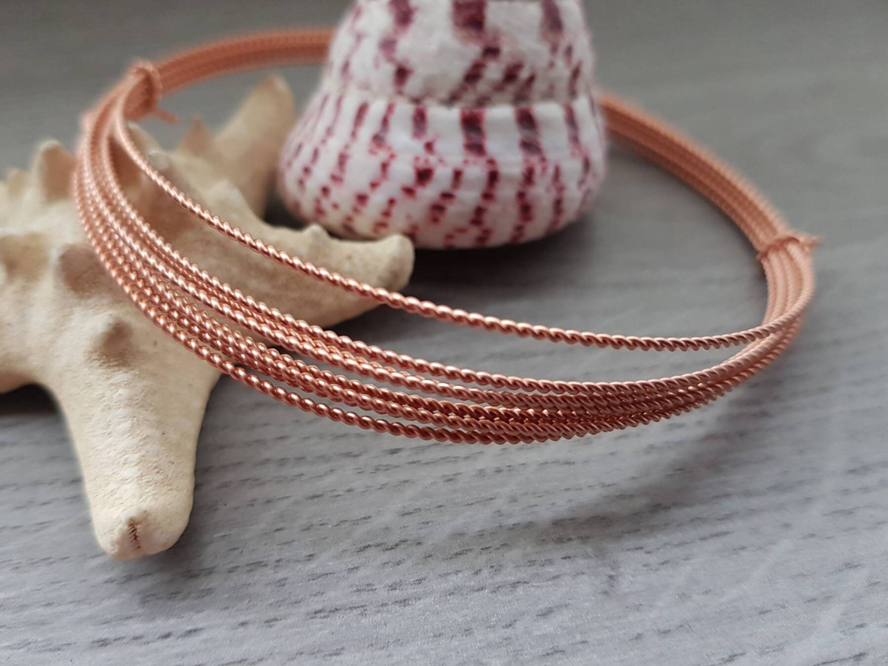 22g Twisted Copper Wire Bare Dead Soft Wire 5 Ft Lengths | Etsy