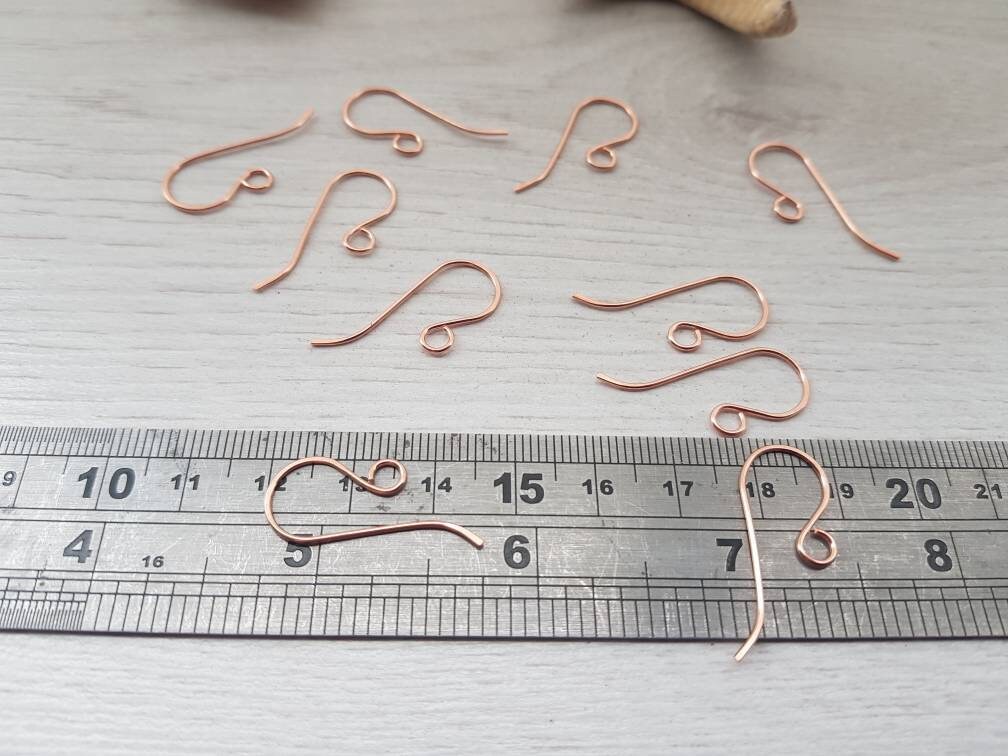 Polaris Raw Copper French Handmade Ear Wires 5/10/20 Pairs - Etsy