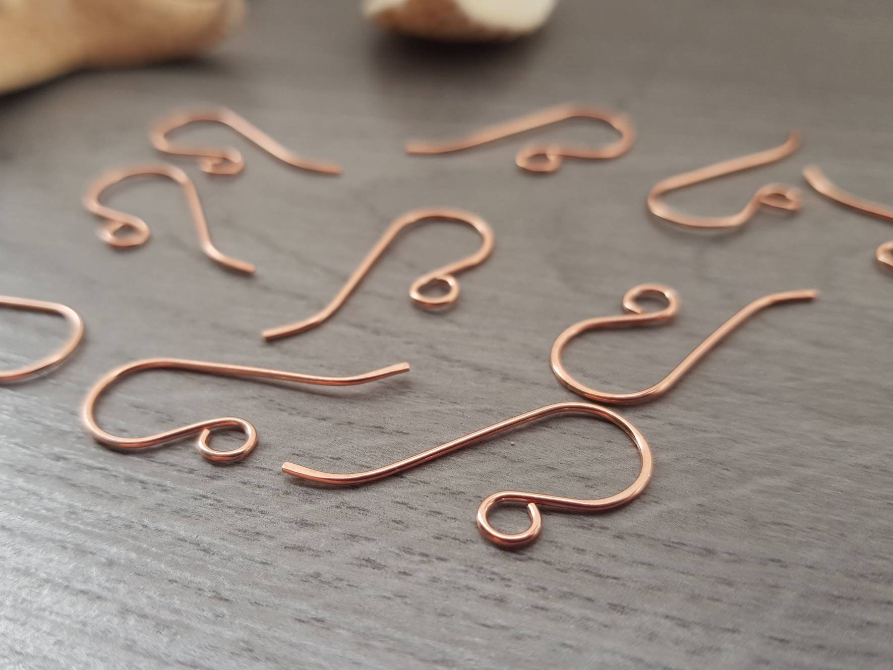 Polaris Raw Copper French Handmade Ear Wires 5/10/20 Pairs - Etsy