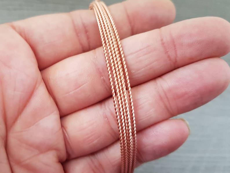 22g Twisted Copper Wire Bare Dead Soft Wire 5 Ft Lengths - Etsy