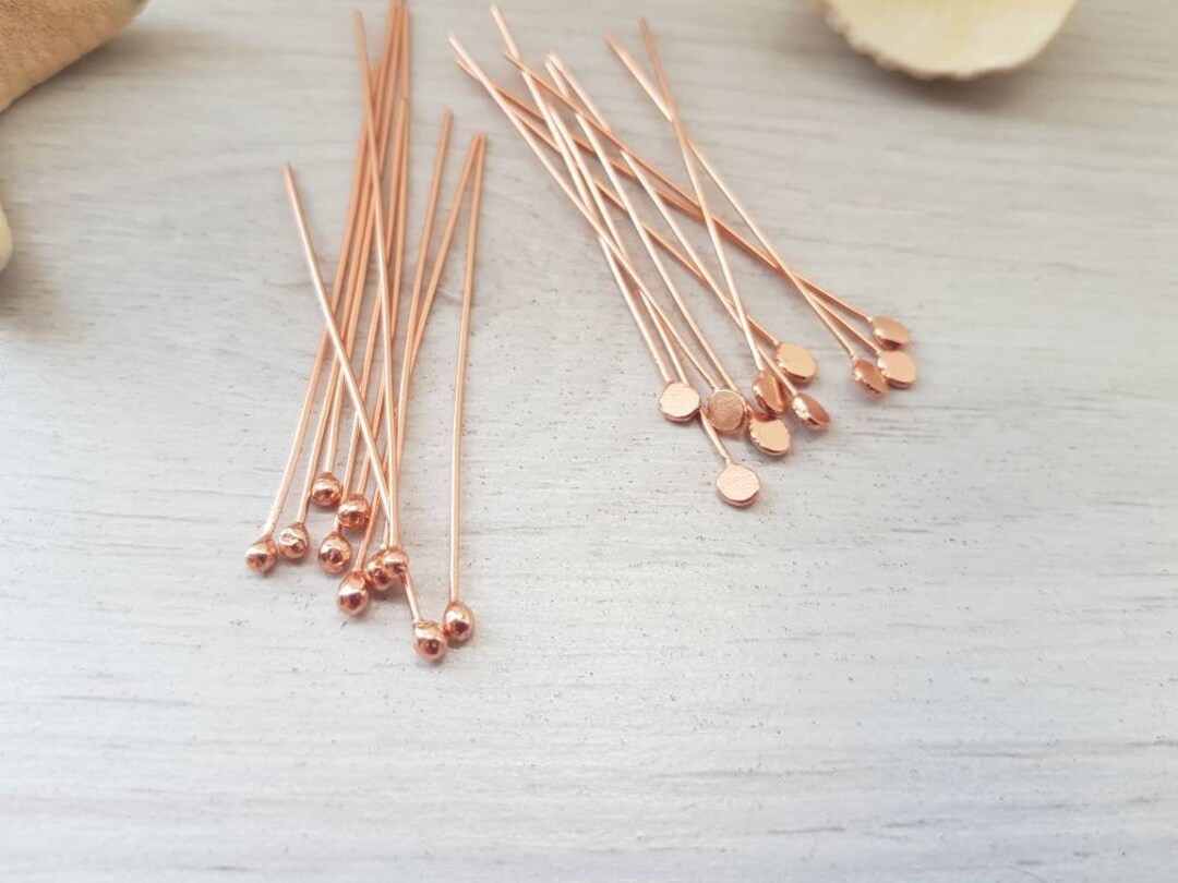 Mixed Pack Solid Copper Ball Pin Hammered Copper Ball Pin 2.5 Inch ...