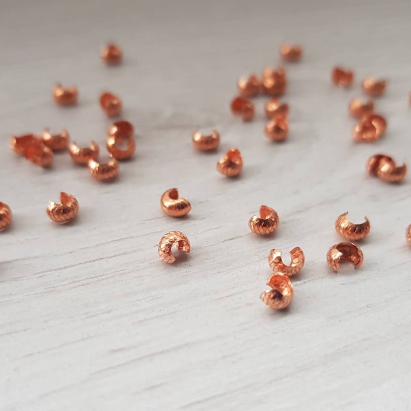 Copper Crimp Covers - Etsy