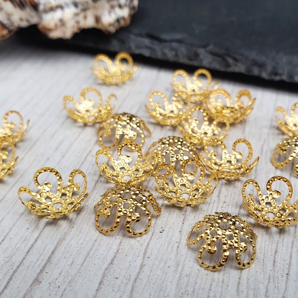 Filigree Bead Caps - Etsy