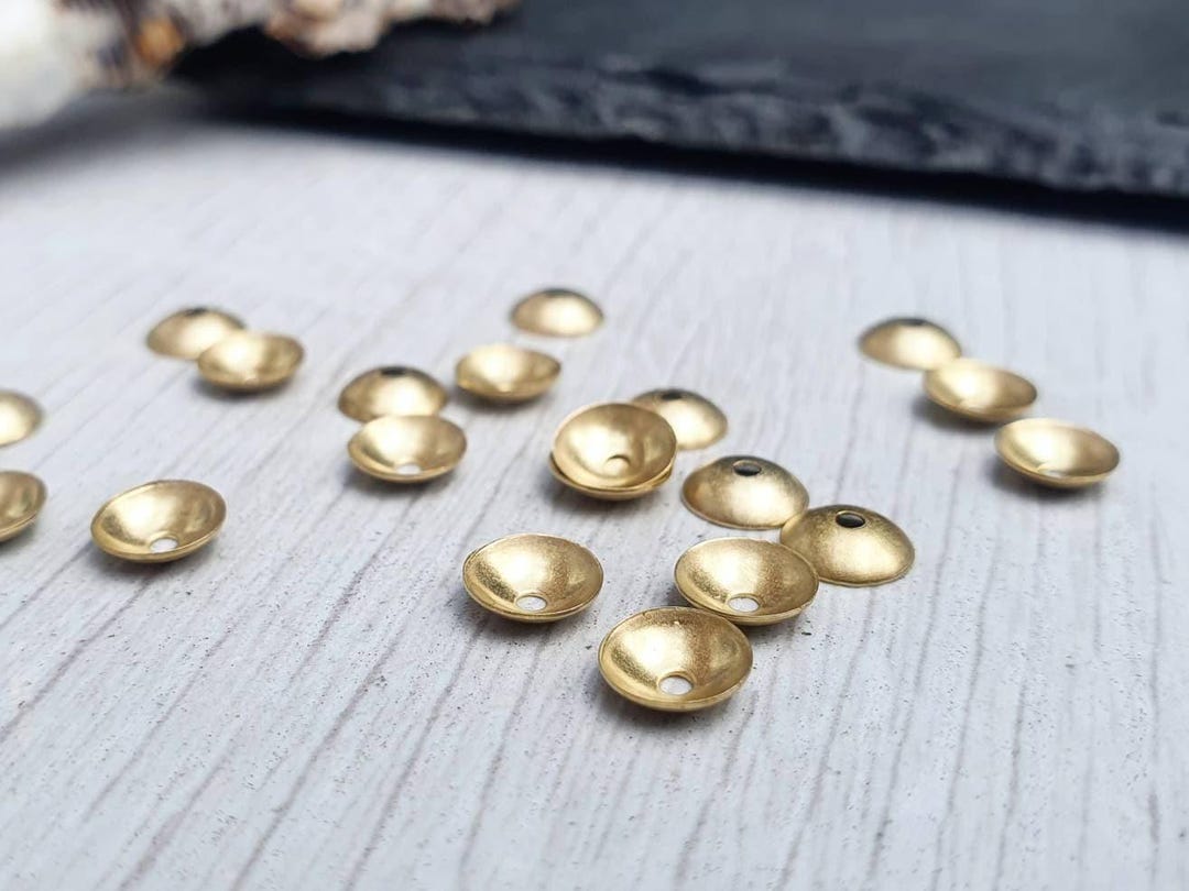 20pcs of 6mm Plain Raw Brass Bead Caps | Brass Metal Caps - Etsy